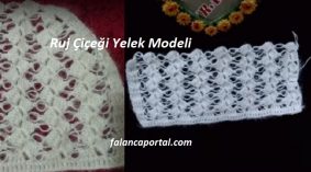 Ruj Çiçeği Yelek Modeli - Renkli Hobi